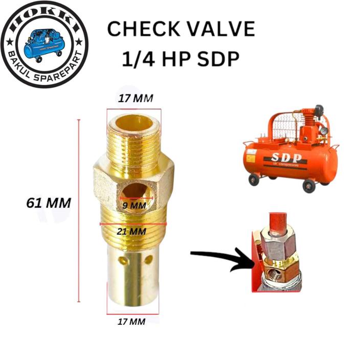 Jual Check Valve Kompresor SDP 1/4 HP | Klep Angin Anti Balik ...