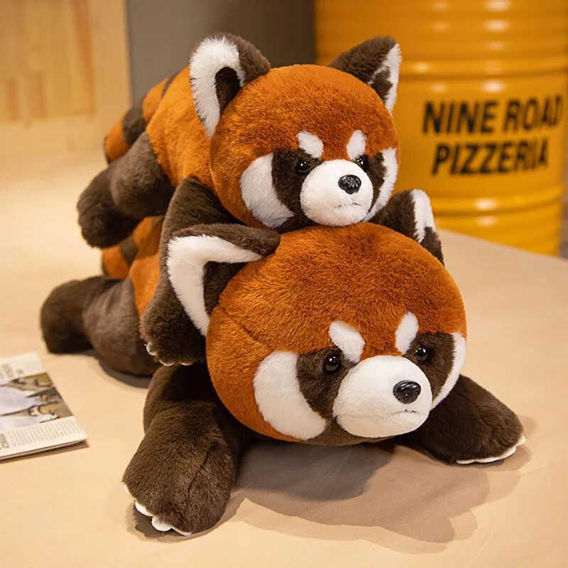Haiwan Boneka, Merah Seperti Hidup, Mainan Mewah Raccoon, Mainan ...