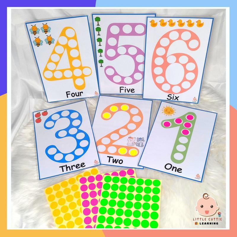 Do A Dot Number 0 to 10 Sticker Activity Montessori Number Recognition ...