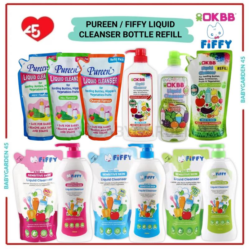 Pureen Fiffy OkBB Baby Liquid Cleanser 600ml / 750ml + 600ml - TikTok ...