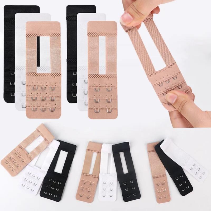 Women Bra Extenders Extension Strap Elastic Bra Expander 3 Row Buckle ...