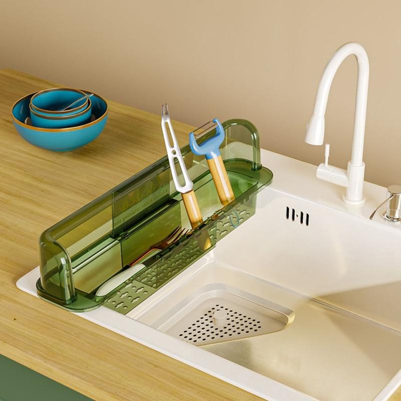 New Plastic Stretchable Sink Splash Guard Wash Basin Fruit Vegetable ...