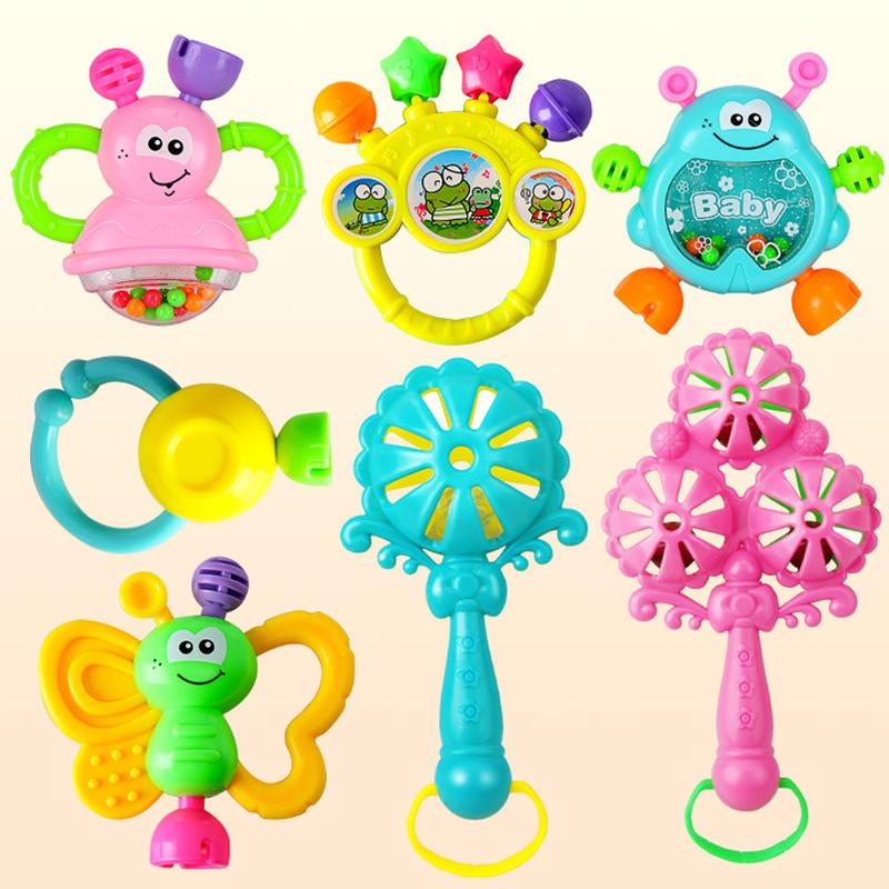 7pcs/set Newborn Rattle Toy Funny Expression Pattern Colored - TikTok ...