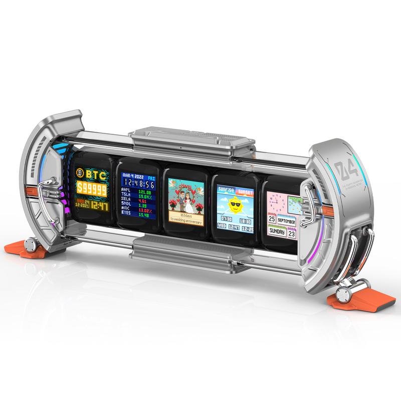 Cyberpunk Gaming Setup Digital Clock with Smart APP Control, WiFi ...