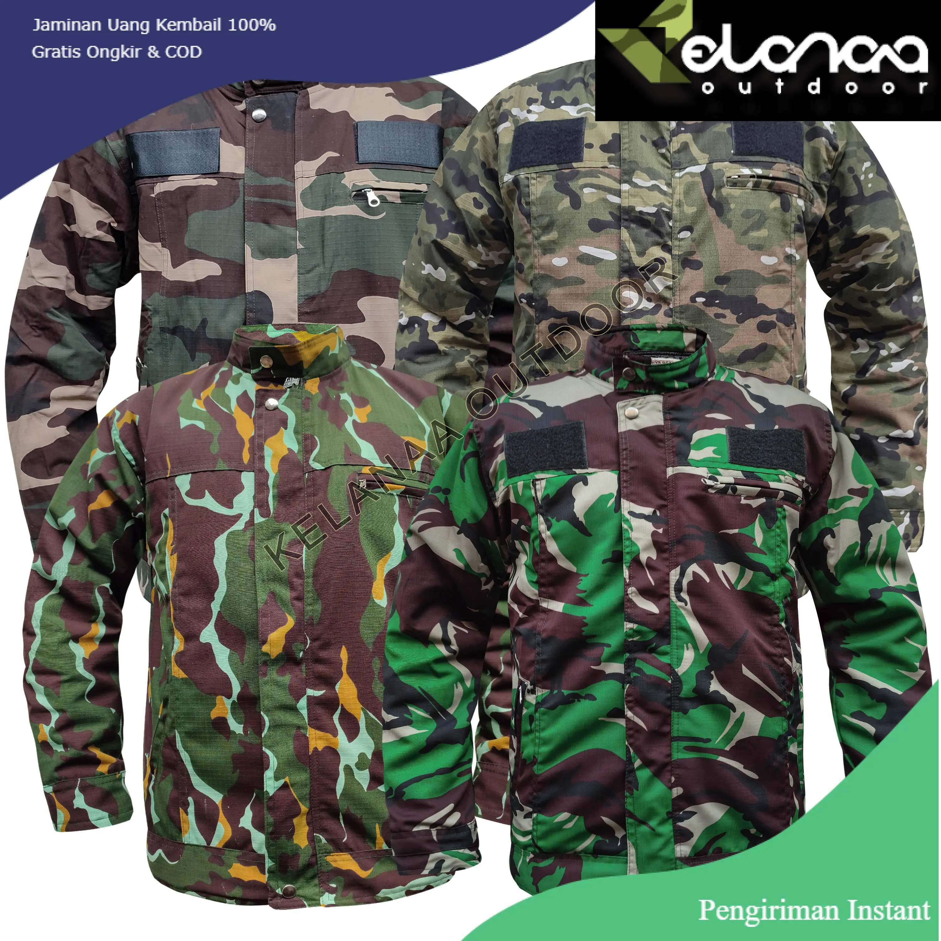 Jaket Bomber Pria Motif Loreng Army Casual Cowok - Shop | Tokopedia