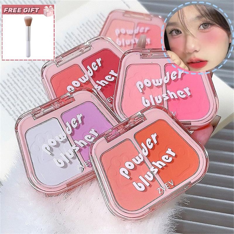 ZVEV Double Color Blush Matte Effect, Natural Makeup Effect, - TikTok ...