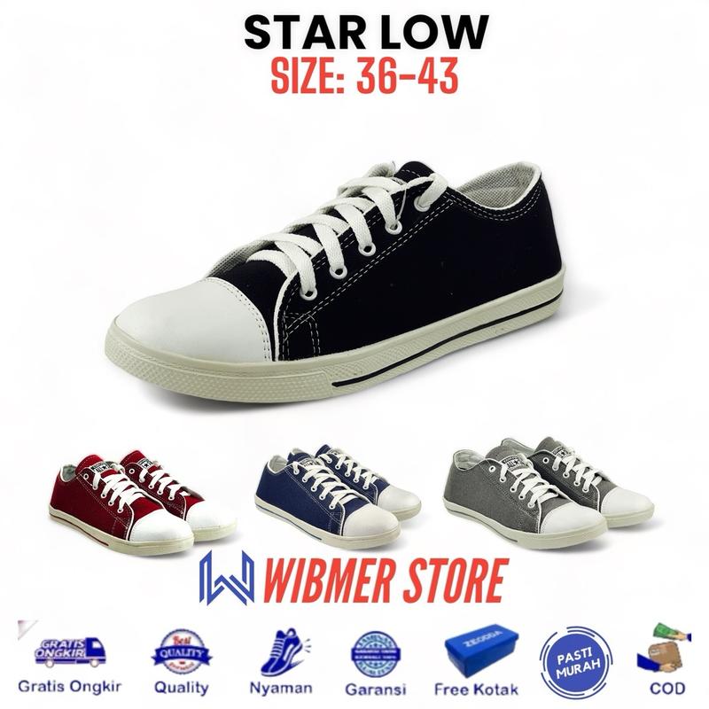 SEPATU LOW STAR / SEPATU STAR CEWEK / SEPATU STAR COWOK / SEPATU - Shop ...