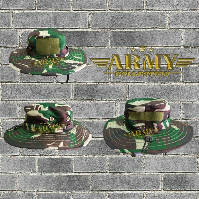 TOPI RIMBA VELBET LORENG MALVINAS TNI / TOPI RIMBA ARMY VELCRO - Shop ...