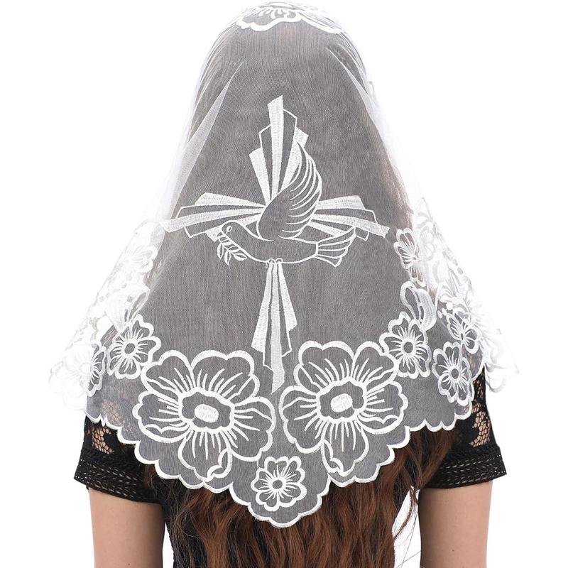 Church Triangular Head covering - Cross Chalice Embroidered Vintage ...