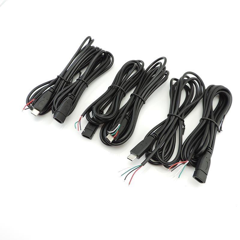 2pin 4pin core Type-C Male Female diy Power Supply Extension - TikTok ...