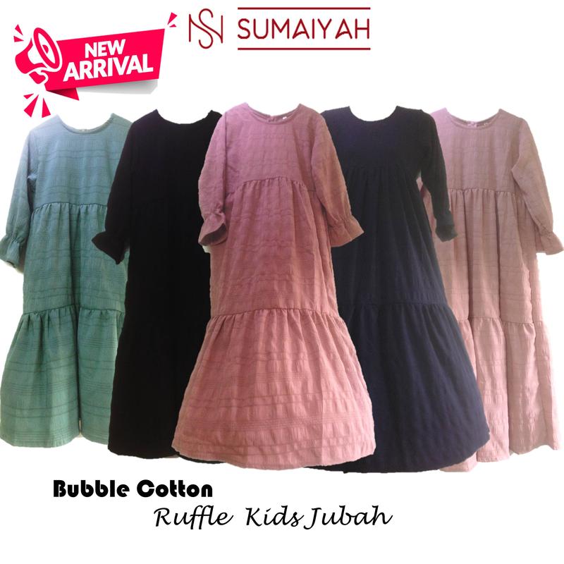 Bubble Cotton Jubah Budak ropol Kanak-kanak perempuan | muslimah ...