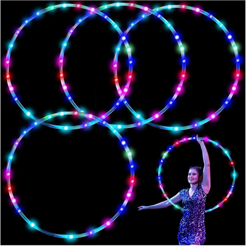 weighted hula hoops 4Pack Hoop Dance Exercise Light Up Hoop for Kids ...
