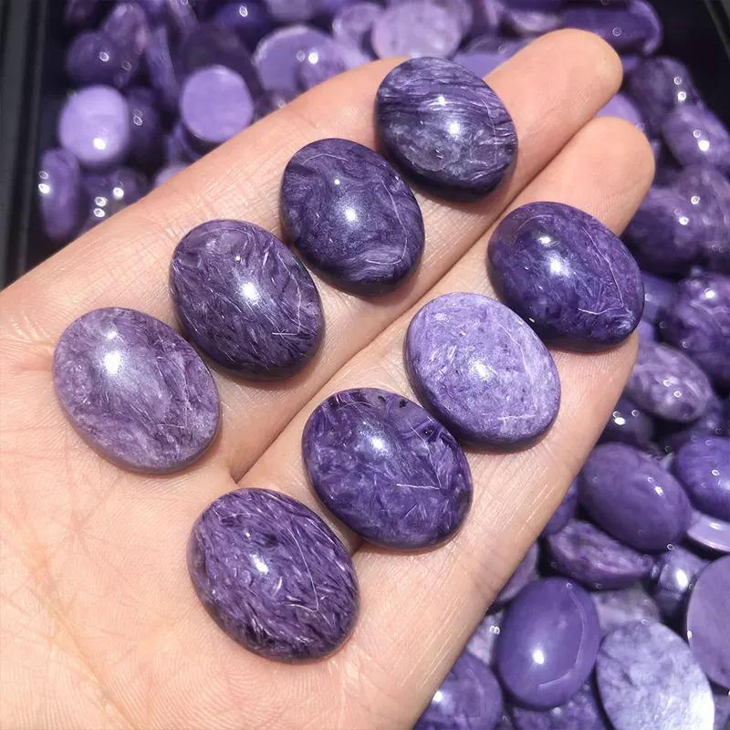 Natural Charoite Oval Cabochon Crystal Stone, Quartz Crystals, - TikTok ...