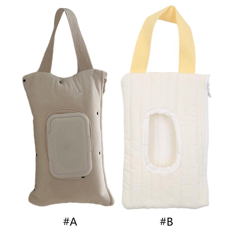 Car Mounted Tissue Box Cute Baby Stroller Tissue Bag Portable Pull-Out ...