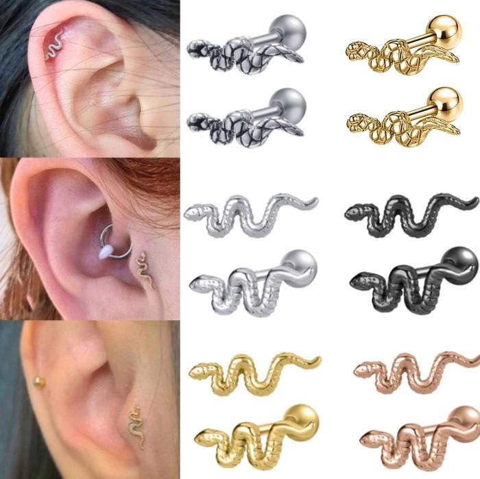 Jual 1PCS Anting Piercing 1piece Earring Lobe Standart Helix Tragus ...