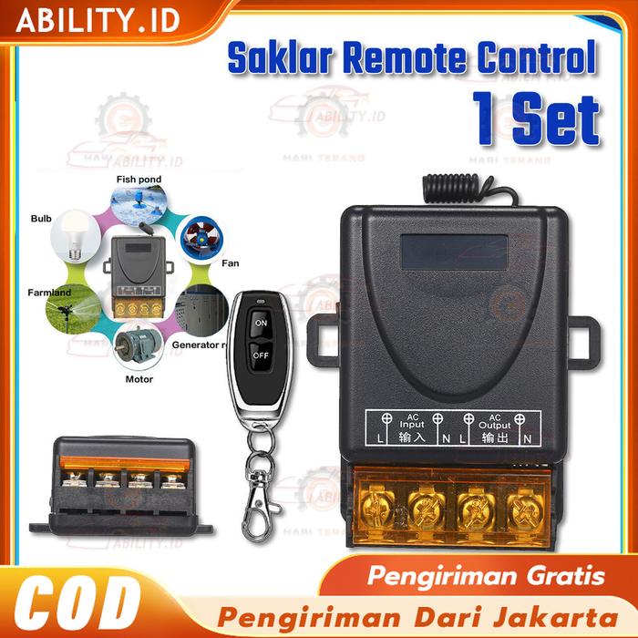 Promo Relay Switch AC 220 DC 12V 1CH Remote Control Saklar on off ...