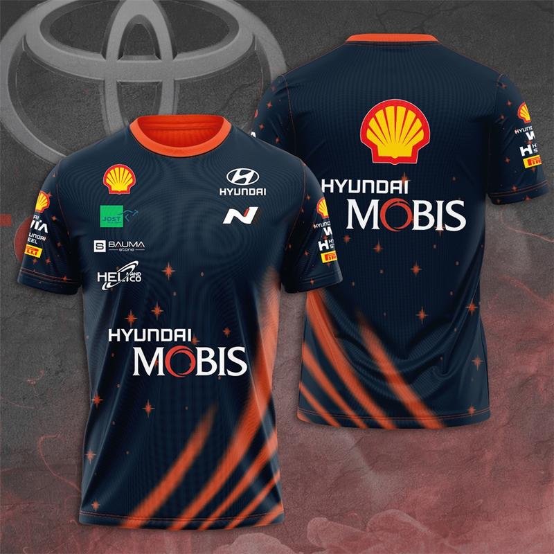 Baju-T 3D Hyundai Shell Mobis x WORLD RALLY CHAMPIONSHIP, Pakaian ...