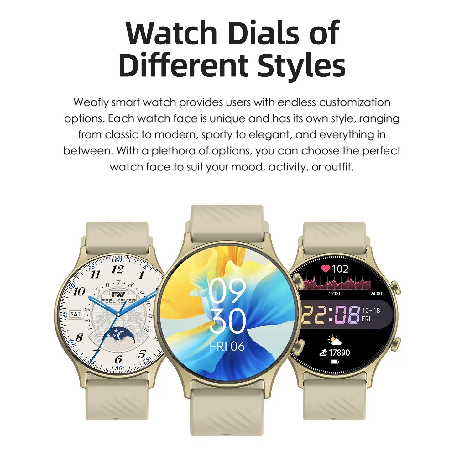 1 Piece 1.38'' Smart Watch for Android iPhone, Smartwatch Touch Screen ...