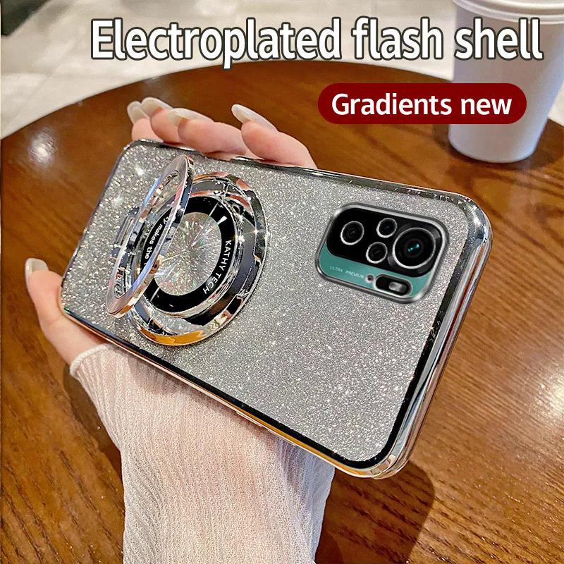 Sarung Redmi Note 10S, Pendakap Berkilauan Lembut Elektroplating ...