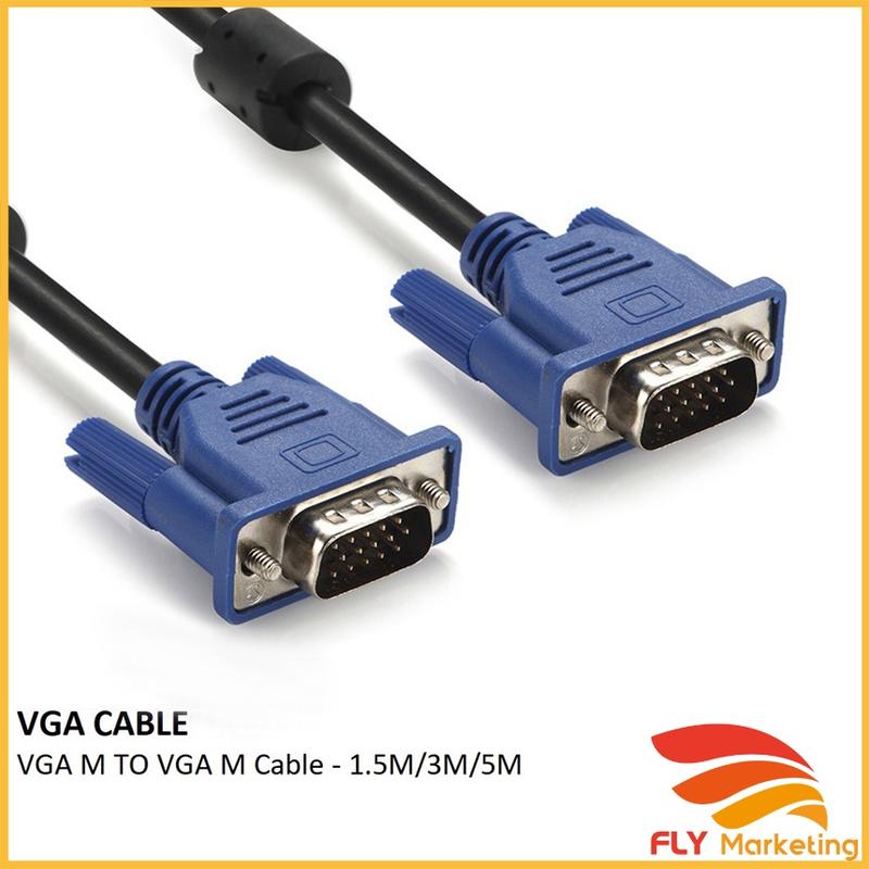[1.5M / 3.0M / 5.0M /10M] VGA MALE TO VGA MALE CABLE 15PIN VGA - TikTok ...