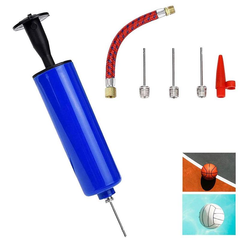 Portable Manual Bicycle Air Hand Pump Kits Football V4O8 Basketball ...