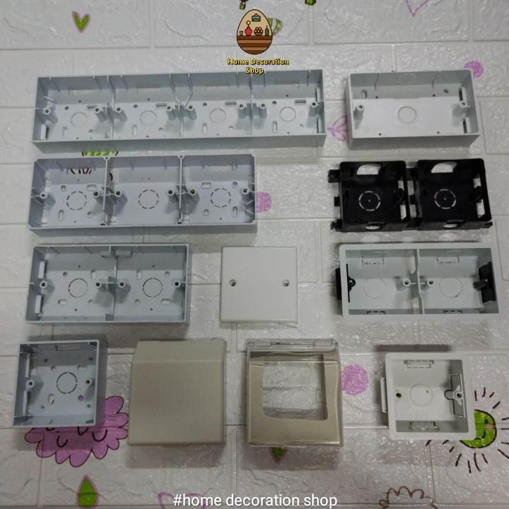 kotak pvc asas di atas dinding home wall cover base pvc box for ...