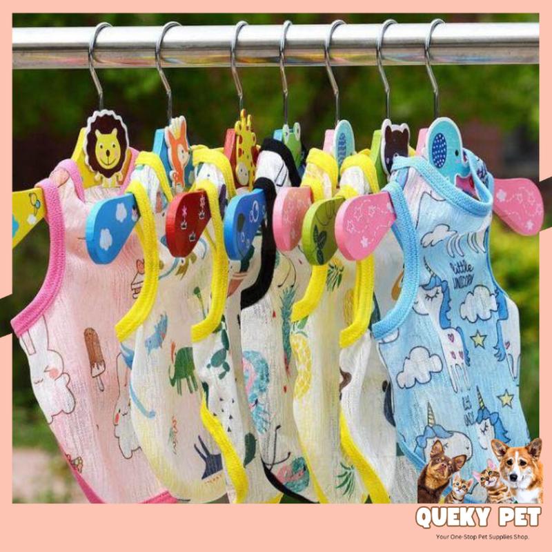 Pet Printed Summer Breathable Clothes Sando Costume for Dogs/Cats(XS ...