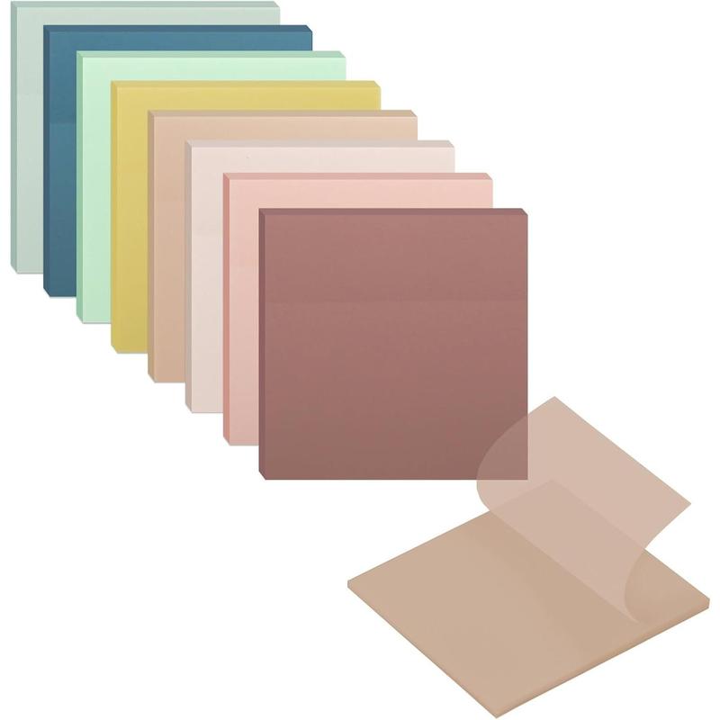 8 Pads Transparent Sticky Notes, 3x3 inch Pastel Clear Stick - TikTok Shop