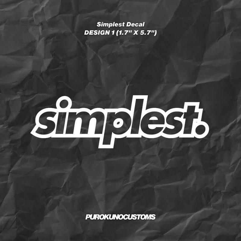 SIMPLEST. Car & Motorcycle vinyl sticker decals / Machine-cu - TikTok ...