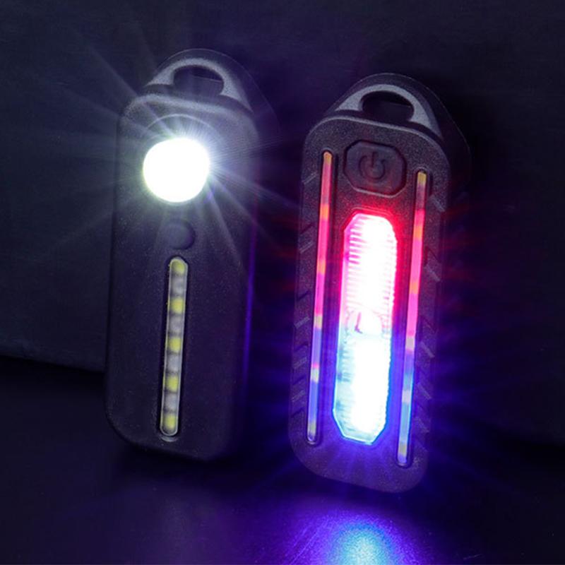 Lampu LED Polis Bahu Merah dan Biru dengan Klip, Pengecasan USB ...