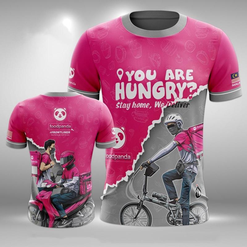 3D PRINTMEN'S/WOMEN'S TSHIRT EXCLUSIVE FOOD PANDA RIDER JERS - TikTok ...