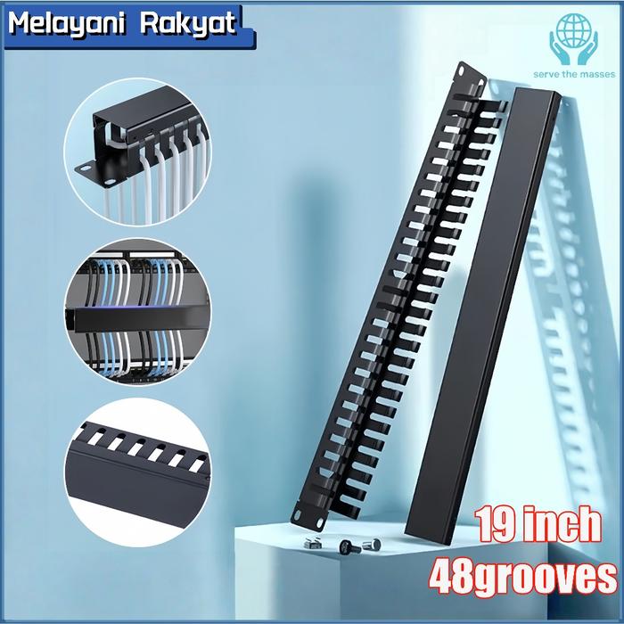 Promo 1U 19inch Metal Wire Management Kabel Rak Server - Untuk Rack ...