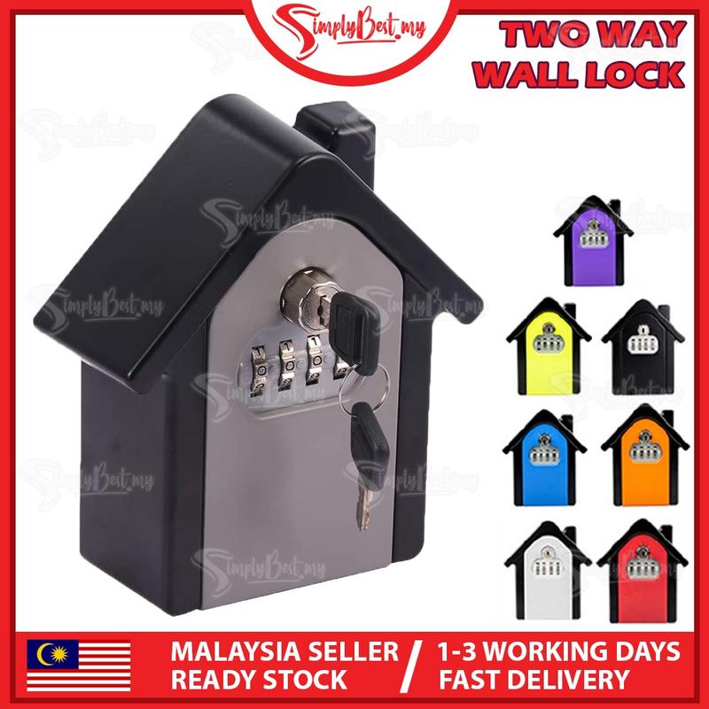 SIMPLYBEST Large Two Way Wall Mount Key Passcode Lock Key Storage ...