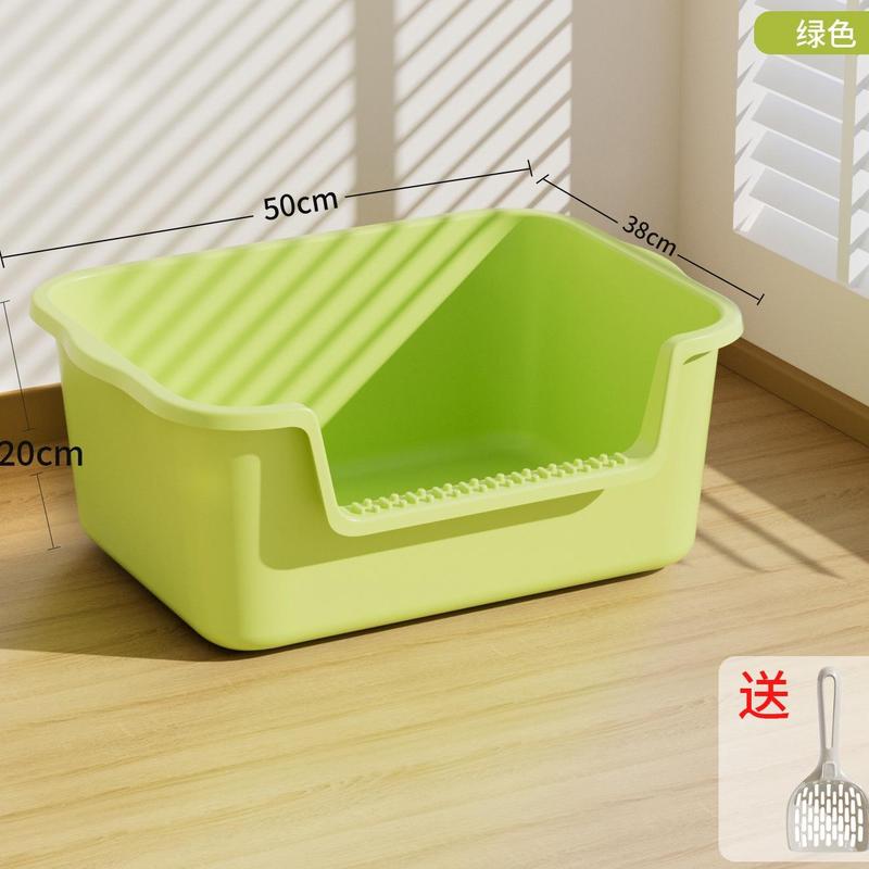 Xtra Large Deep Cute Open Air Cat Litter Box Deeper Anti-splash ...