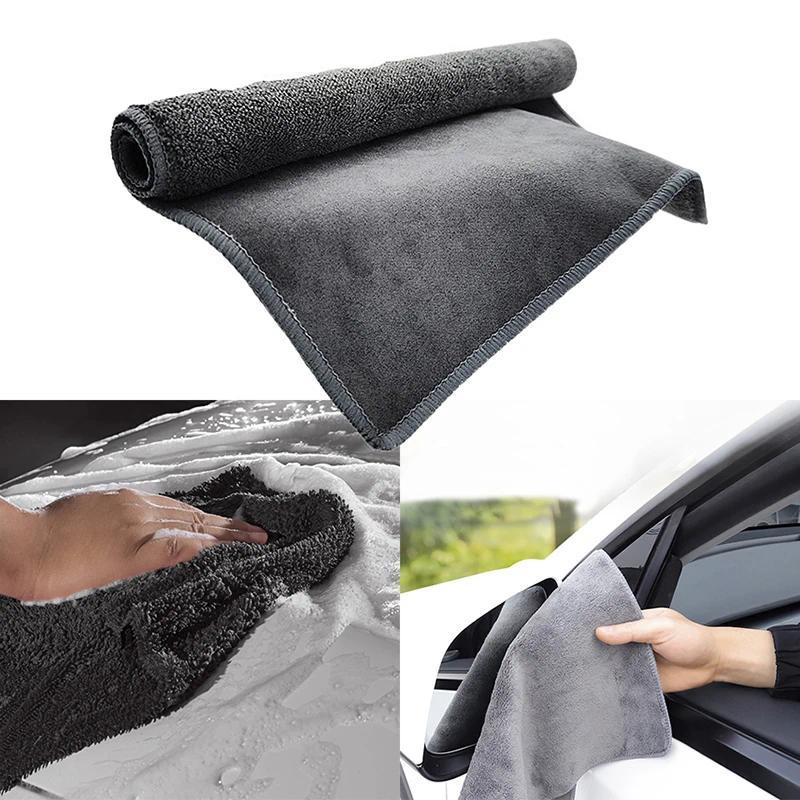 Microfiber Absorb Water Wipe Rag Car Cleaning Drying Cloth Hemming ...