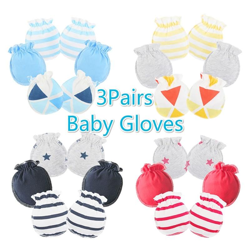 3Pairs/Set Breathable Adjustable Newborn Baby Cotton Mittens - TikTok ...