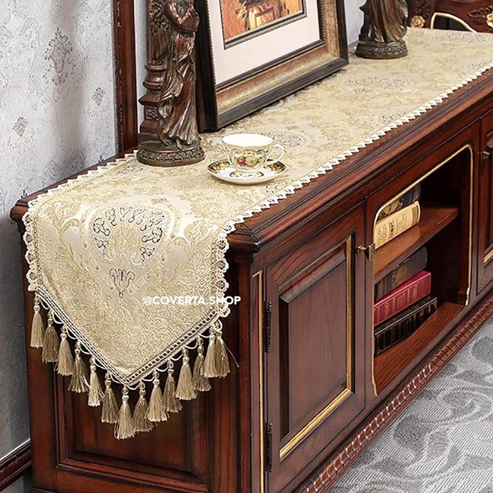 Jual Taplak Meja Tamu Aesthetic Ottoman Table Runner Panjang Dekorasi ...