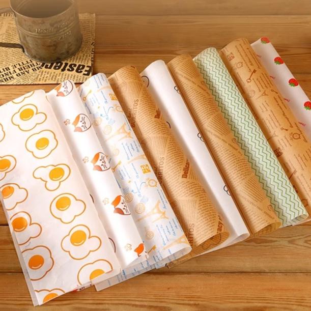[100pcs] Wax Paper Cake Parchment Paper Decoration Paper Foo - TikTok ...