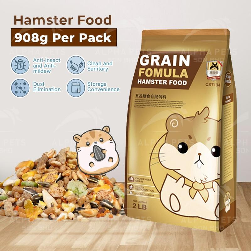 TTPETWORLD 908g Natural Vitamin Pure Hamster Food Seed Mix Mealworms ...