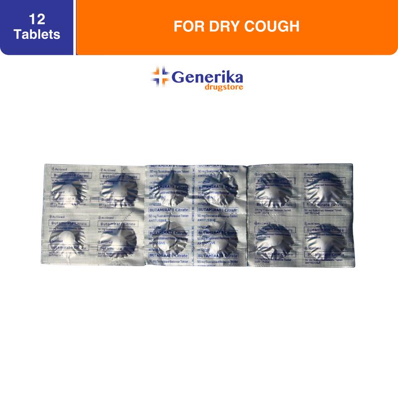 Actimed Butamirate Citrate SR Tablet 50mg (for COUGH)- 12 Tablets ...
