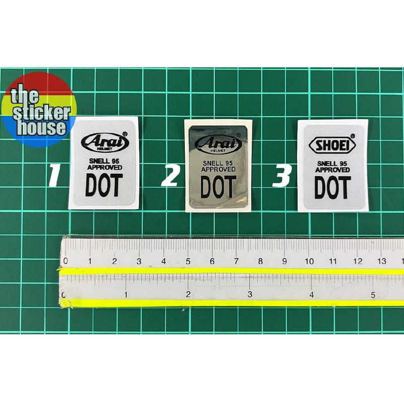 ARAI HELMET / SHOEI HELMET SNELL APPROVED 95 STICKER HELMET LOGO ...