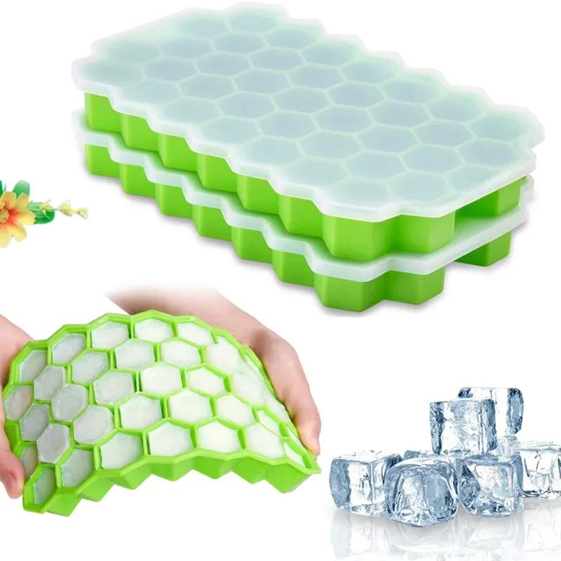37 Cavity Honeycomb Ice Cube Silicone Mold Reusable Trays Ice-Cube ...