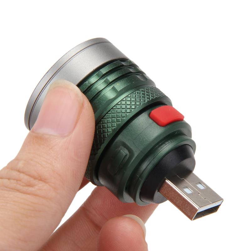 USB LED Power Bank Flashlight Head Lamp 3W Extension Light Torch ...