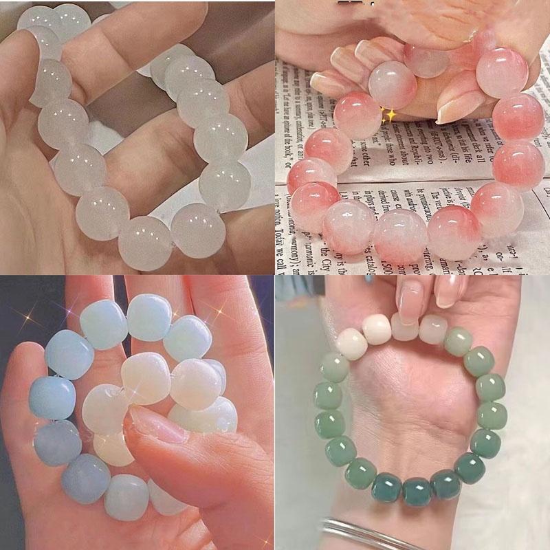 Gelang Tangan Bodhi, Jed Putih Ais, Perubahan Warna Berperingkat ...