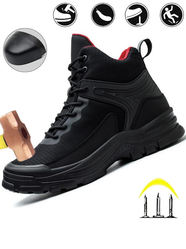 Men's High Top Safety Boots, Casual Comfortable Breathable Anti-smash ...