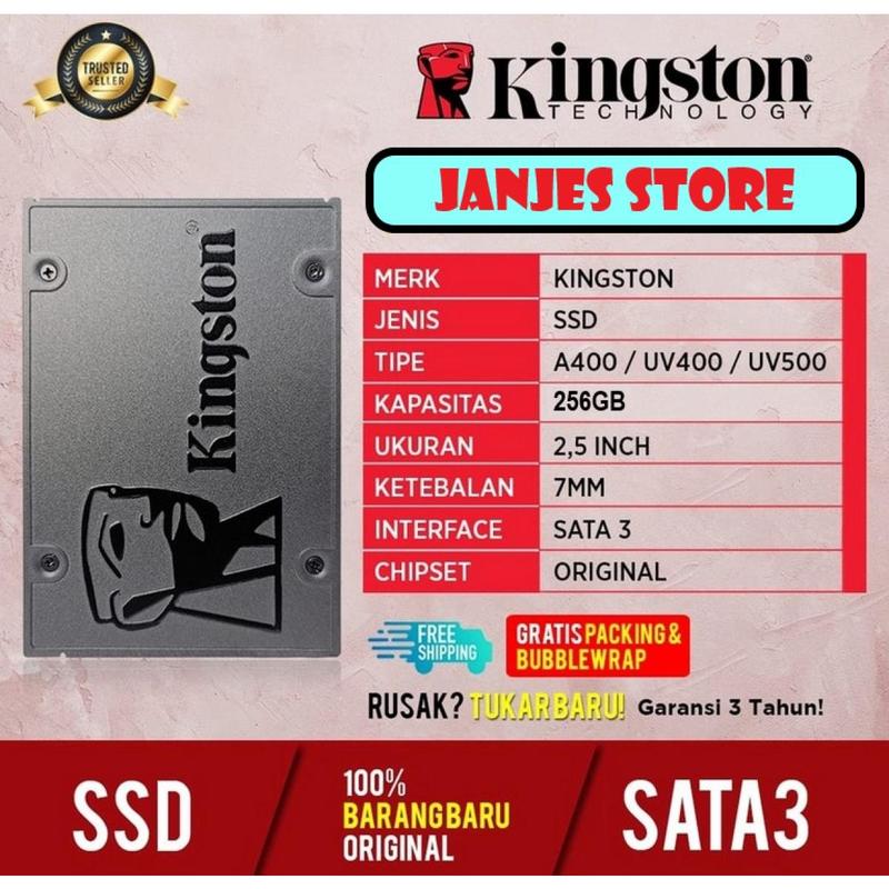 SSD KINGSTON 512GB SATA 2.5" SOLID STATE DRIVE KINGSTON 256GB 128GB RESMI GARANSI 3 TAHUN ...