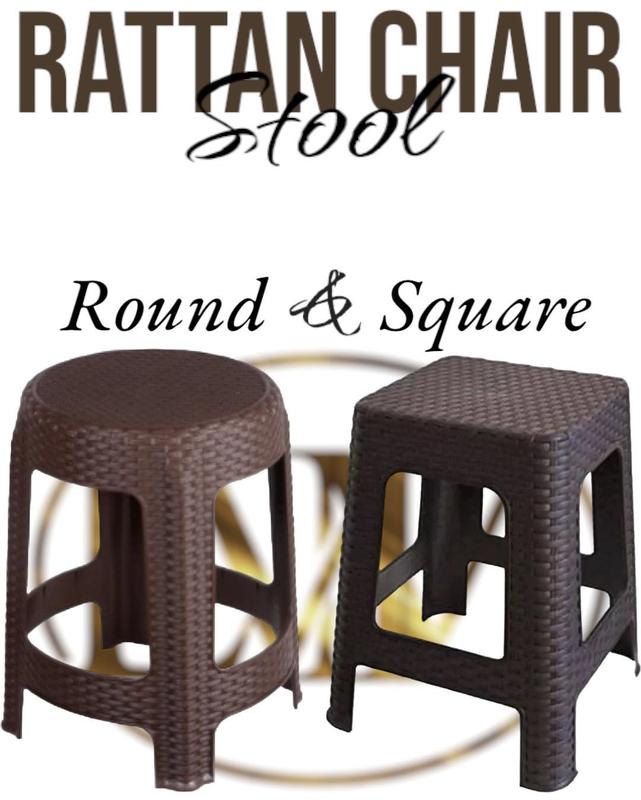 Sanyo Plastic Rattan Chair Stool / Square Stool Chair / Roun - TikTok ...