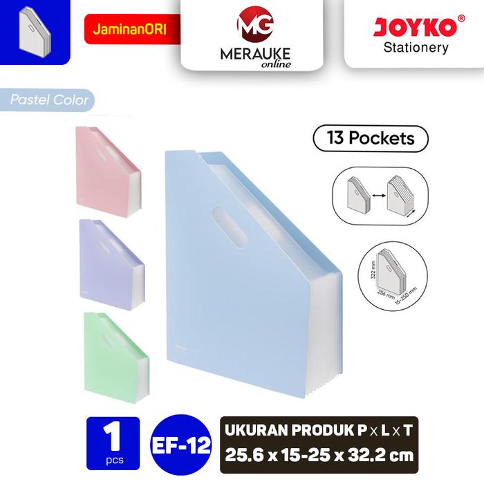 Jual JOYKO Expanding File Map Organizer EF-12 13 Pockets - Pastel Blue ...