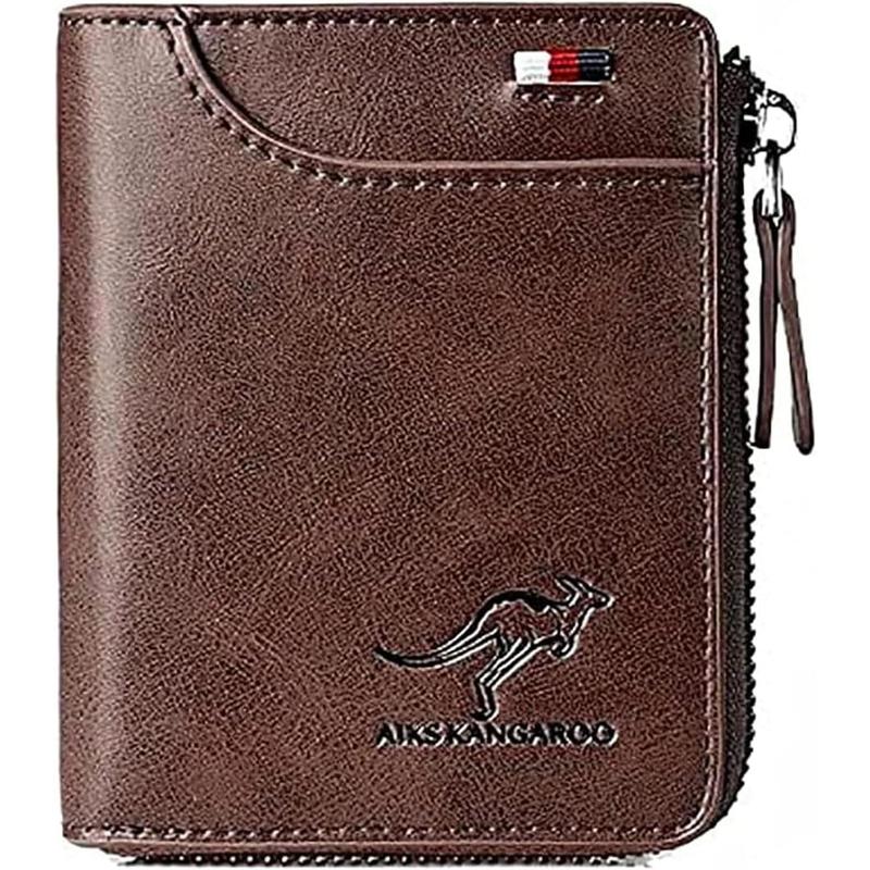 Men Wallet Zipper Purs, Aiks Kangaroo Wallets, PU Stylish Soft - TikTok ...