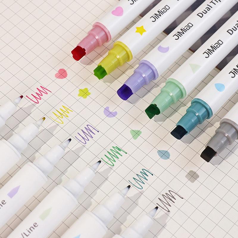 6pcs/set double head stamp pens Candy colored manual account - TikTok ...